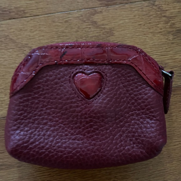 Brighton | Bags | Brighton Pebble Leather Heart Coin Purse Red B | Poshmark